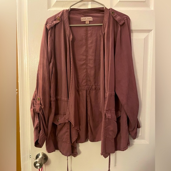 Knox Rose | Tops | Knox Rose Rose Pink Jacket Xxl | Poshmark